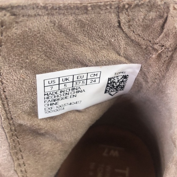 Toms | Shoes | Toms Peep Toe Block Heel Brown Suede Perforated Sandals ...